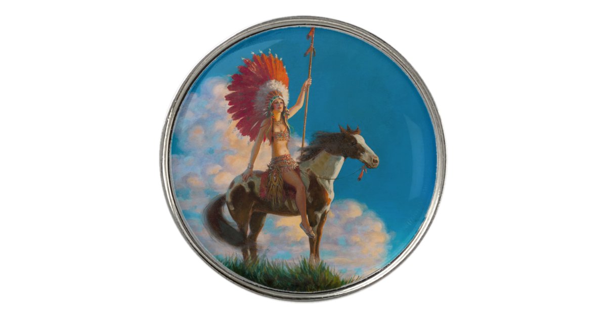 Native American: Chieftess, American Indian Golf Ball Marker | Zazzle
