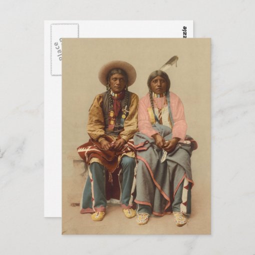 Native American Couple, 1899 Postcard | Zazzle
