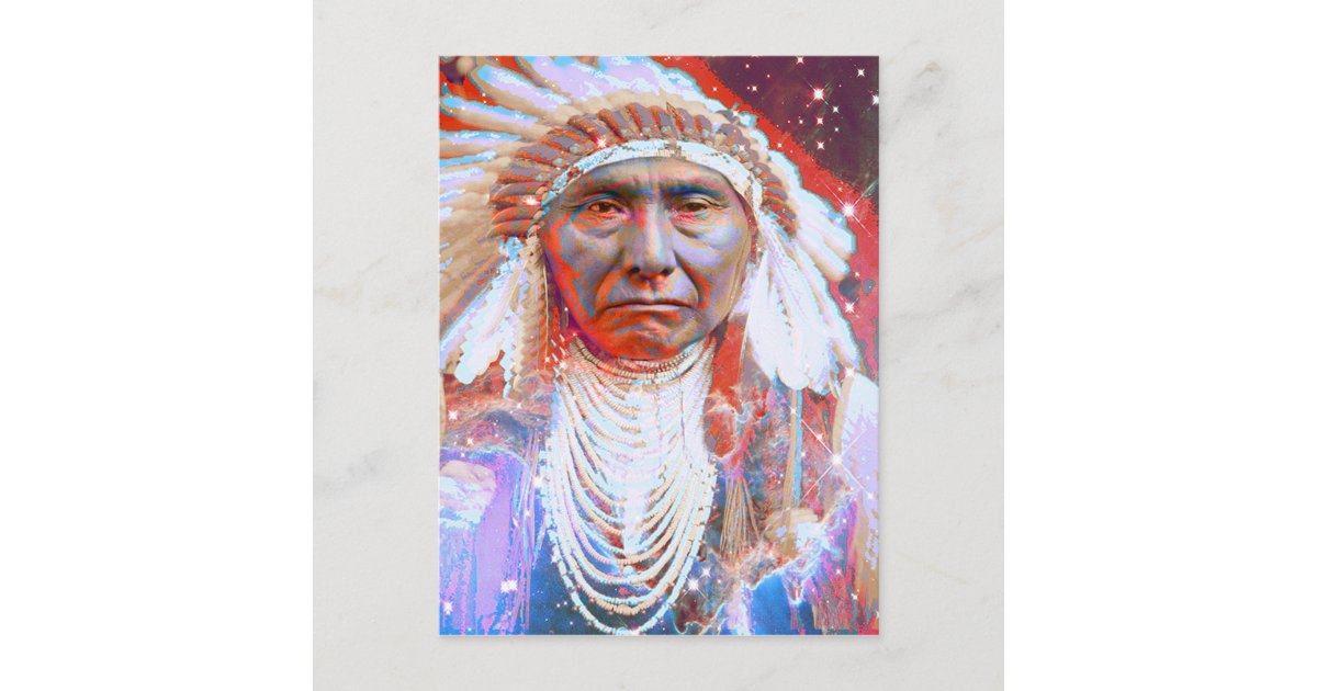 Native American Crazy Horse Postcard | Zazzle