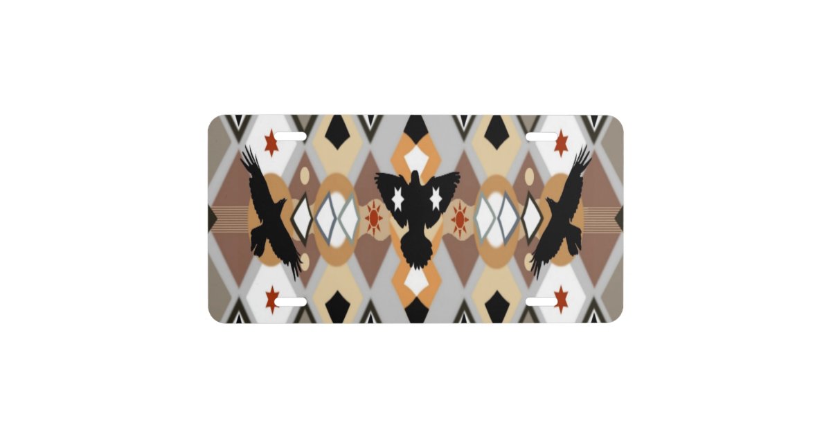 Native American Crow License Plate Cover | Zazzle