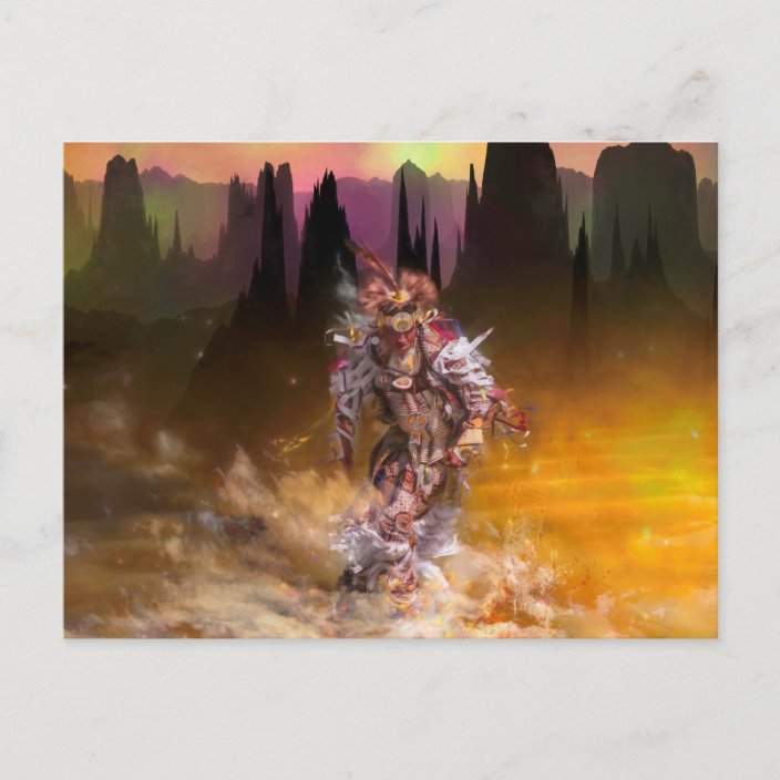Native American Dancer ROLLING THUNDER Postcard | Zazzle.com