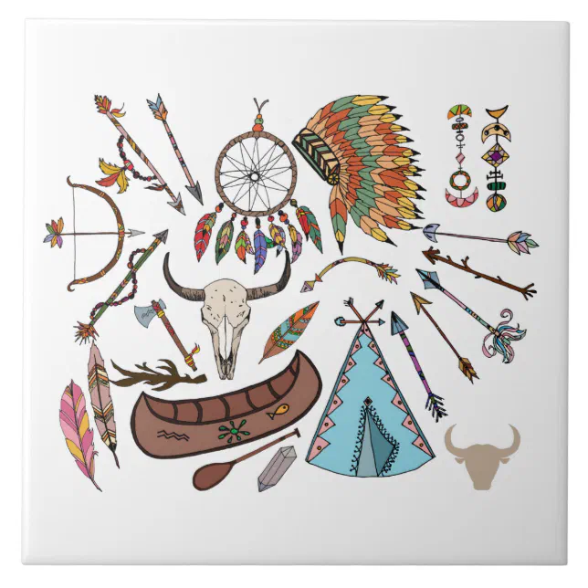 Native American Designs Ceramic Tile | Zazzle