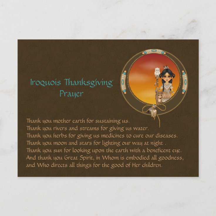 Native American Girl Holiday Postcard | Zazzle