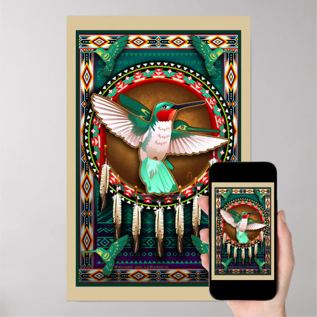 Native American Hummingbird Poster art | Zazzle