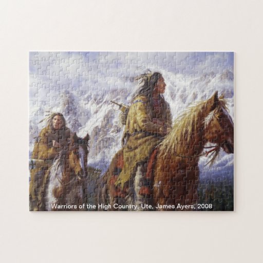 Native American Indian art puzzle, Ute tribe Jigsaw Puzzles | Zazzle