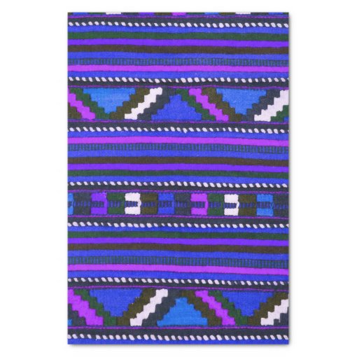 Native American Indian blue texture design Tissue Paper | Zazzle
