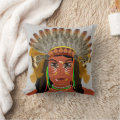 Native American Indian Chief Throw Pillow | Zazzle
