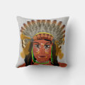 Native American Indian Chief Throw Pillow | Zazzle