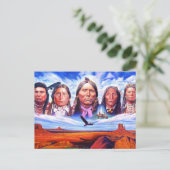 native american indian chiefs postcard | Zazzle