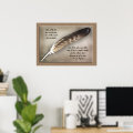 Native American Indian Cree Prophecy eagle feather Poster | Zazzle