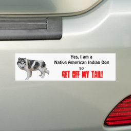 Native American Indian Dog Bumper Sticker | Zazzle