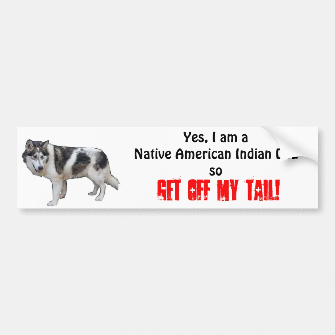 Native American Indian Dog Bumper Sticker | Zazzle