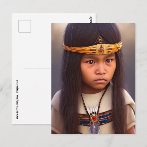NATIVE AMERICAN INDIAN LITTLE GIRL BOY Postcards | Zazzle