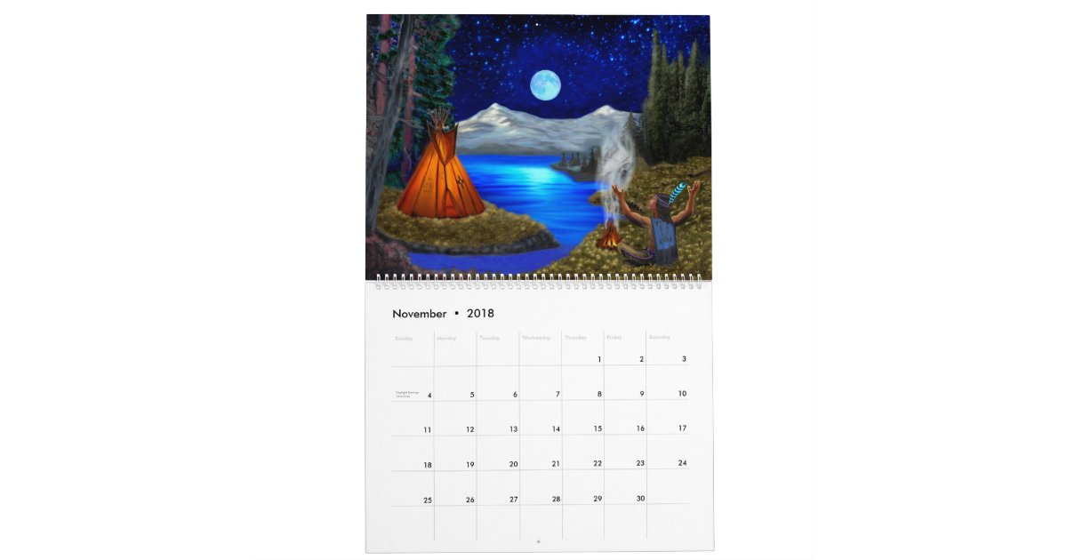 Native American Indian Monthly Calendar | Zazzle