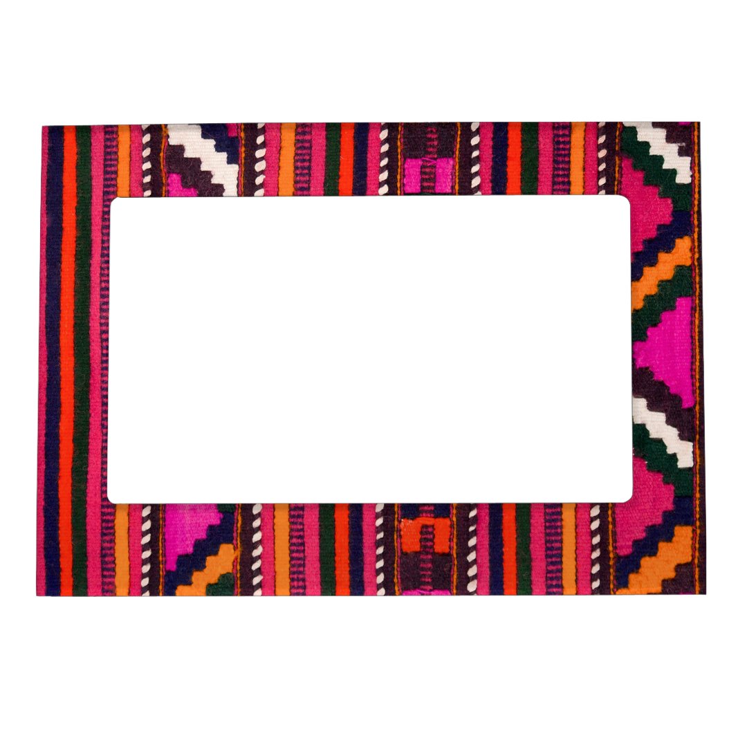 Native American Indian pink texture design Magnetic Picture Frame | Zazzle