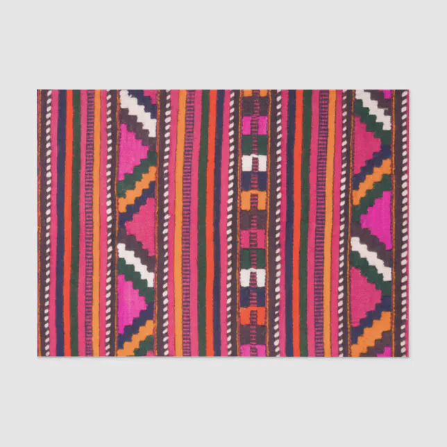Native American Indian pink texture design Tissue Paper | Zazzle
