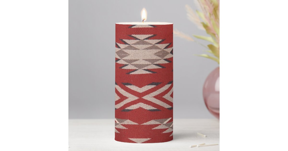 Native American Indian Southwest Pillar Candle | Zazzle
