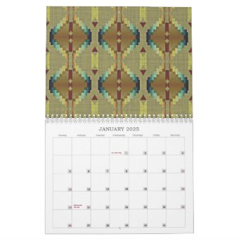 Native American Indian Tribal Pattern Art Calendar | Zazzle