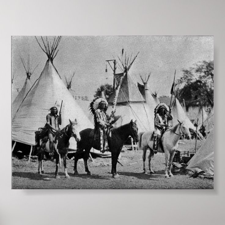 Native American Indian Vintage Portrait Poster | Zazzle