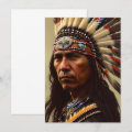 Native American Indian Warrior Thank You Card | Zazzle