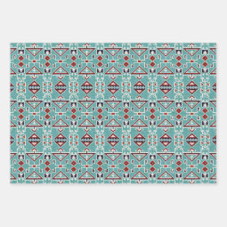 Native American Indians Navajo Pattern Wrapping Paper Sheets | Zazzle