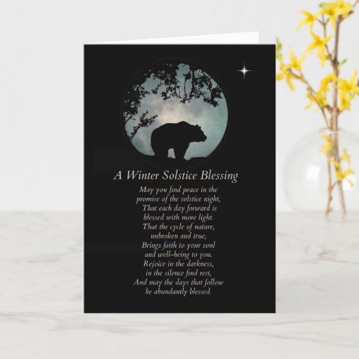 Native American Inspired Winter Solstice Blessings Card | Zazzle