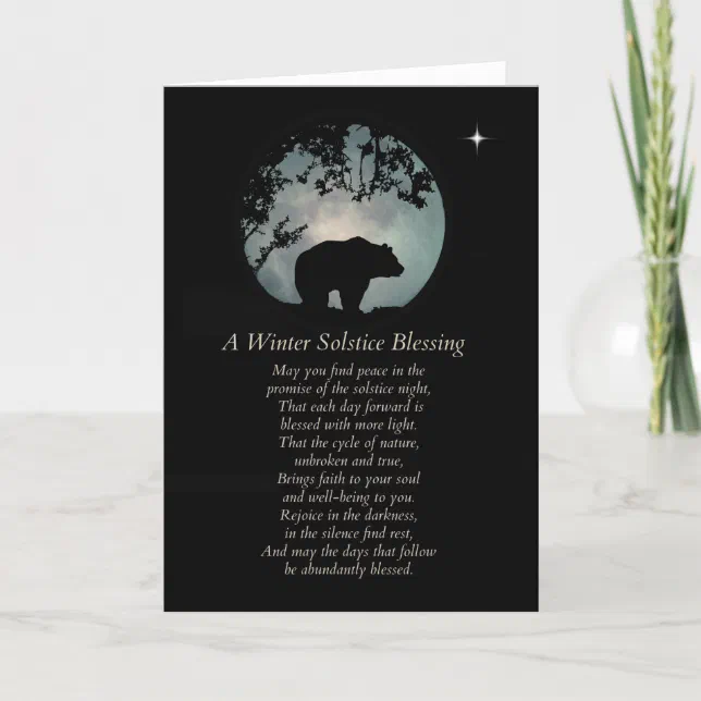 Native American Inspired Winter Solstice Blessings Card | Zazzle