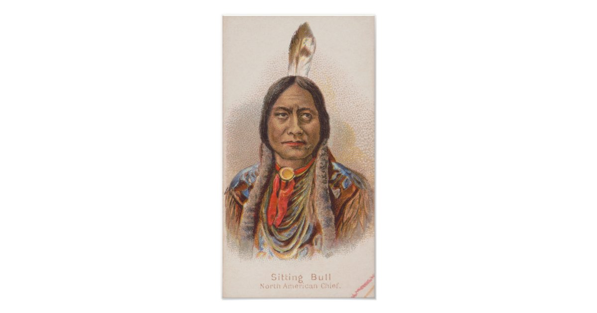 Native American: Lakota Sitting Bull, Smoking Ad Photo Print | Zazzle