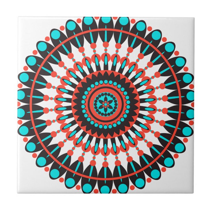 Native American Mandala Ceramic Tile | Zazzle