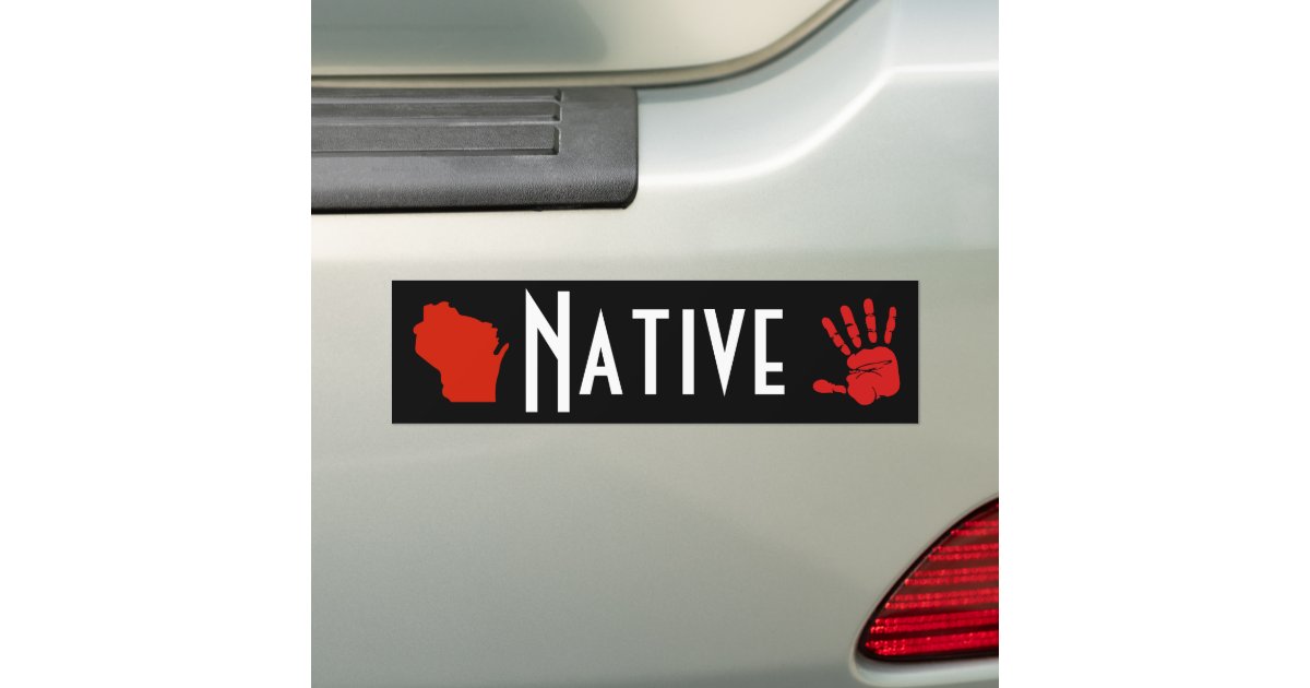 Native American MMIW Winsconsin Map Auto Bumper Sticker | Zazzle