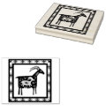 Native American Mountain Mama Ram with Baby Stamp | Zazzle