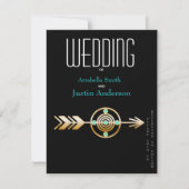 Native American Navajo Symbol Black Wedding Invitation | Zazzle