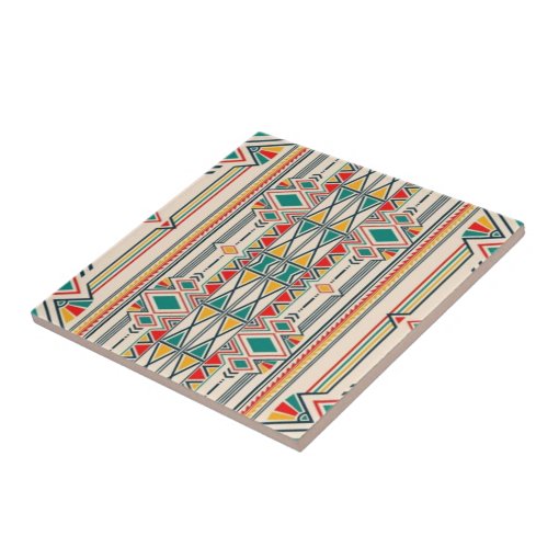 Native American Navajo Tribal Pattern Ceramic Tile | Zazzle