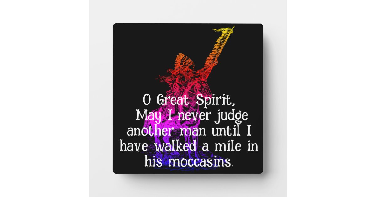 Native American "O Great Spirit" Prayer Plaque | Zazzle