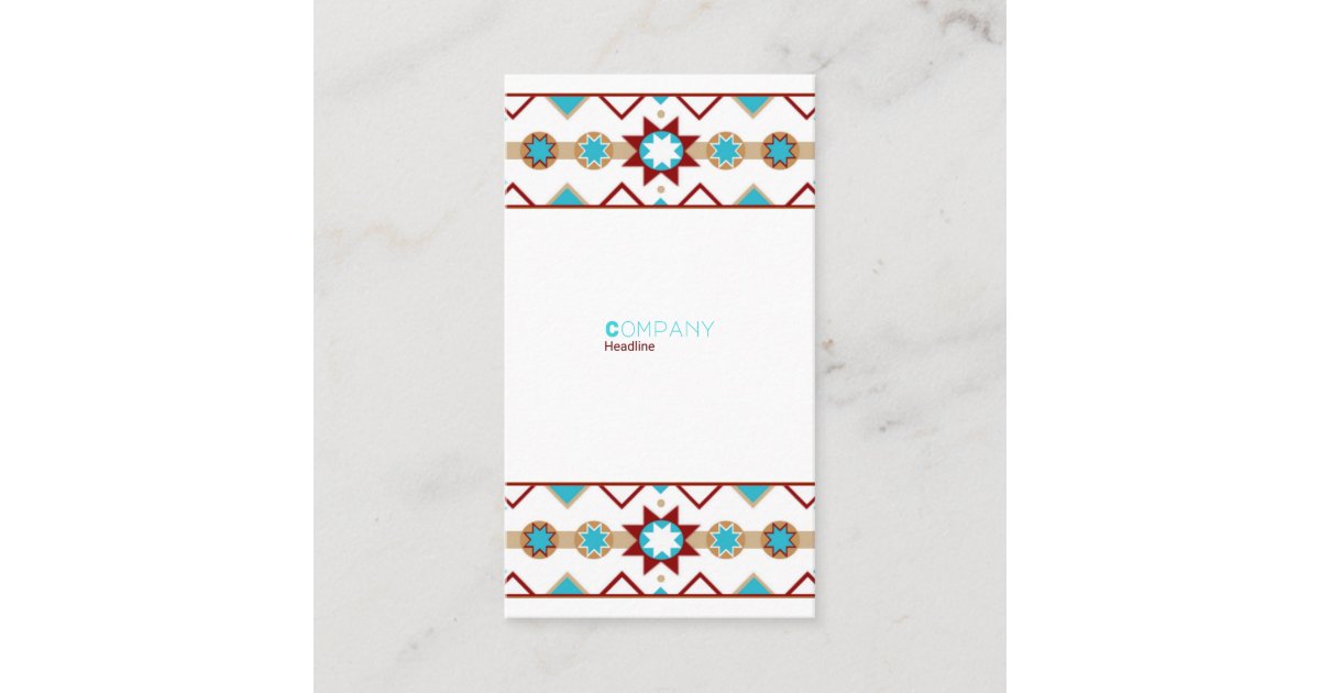Native American Pattern Business Card | Zazzle