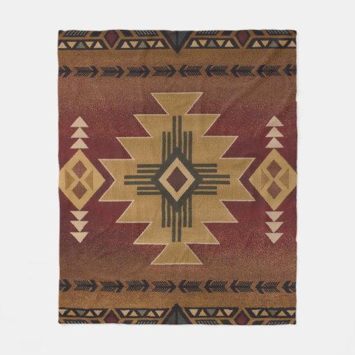 Native American Pattern Fleece Blanket | Zazzle