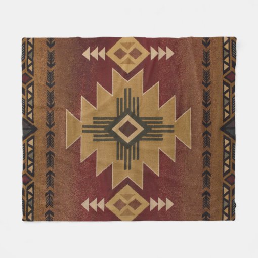 Native American Pattern Fleece Blanket | Zazzle