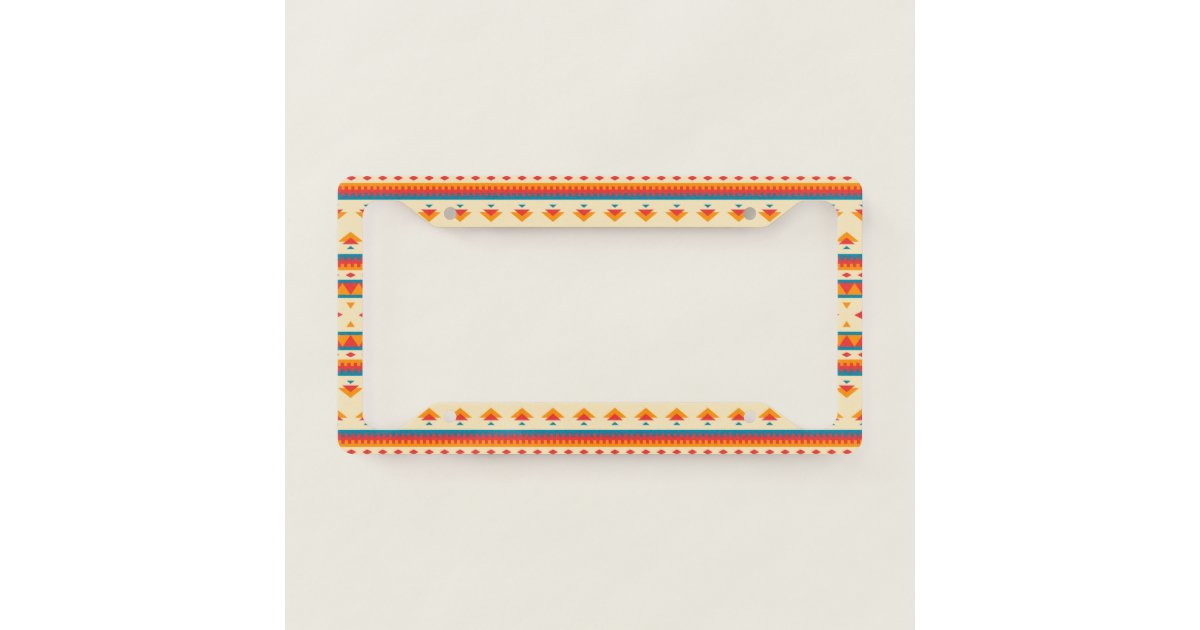Native American Pattern License Plate Frame | Zazzle