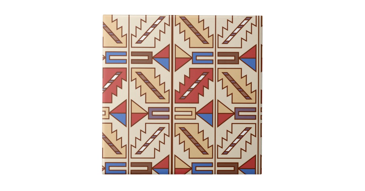 Native American Pattern Tile | Zazzle