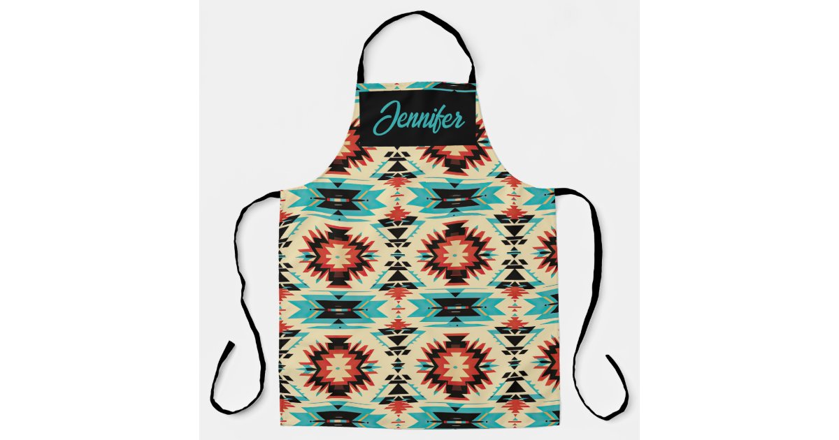 Native American patterned sunburst Apron | Zazzle