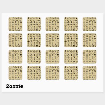 Native American Picture Symbols Square Sticker | Zazzle