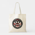 Native American Red Black Haida Art Weeping skull Tote Bag | Zazzle