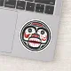 Native American Red Black Haida Weeping skull Sticker | Zazzle