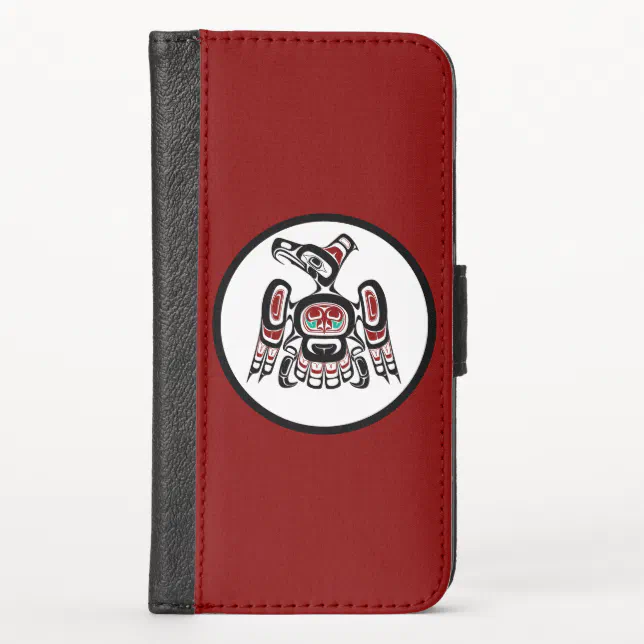 Native American Red Black Kaigani Thunderbird iPhone Wallet Case | Zazzle