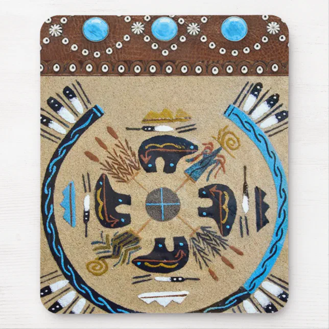 Native American "Sandpainting" Western Mousepad | Zazzle