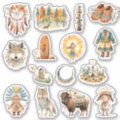 Native American Set Art Tribe Pack Sticker | Zazzle