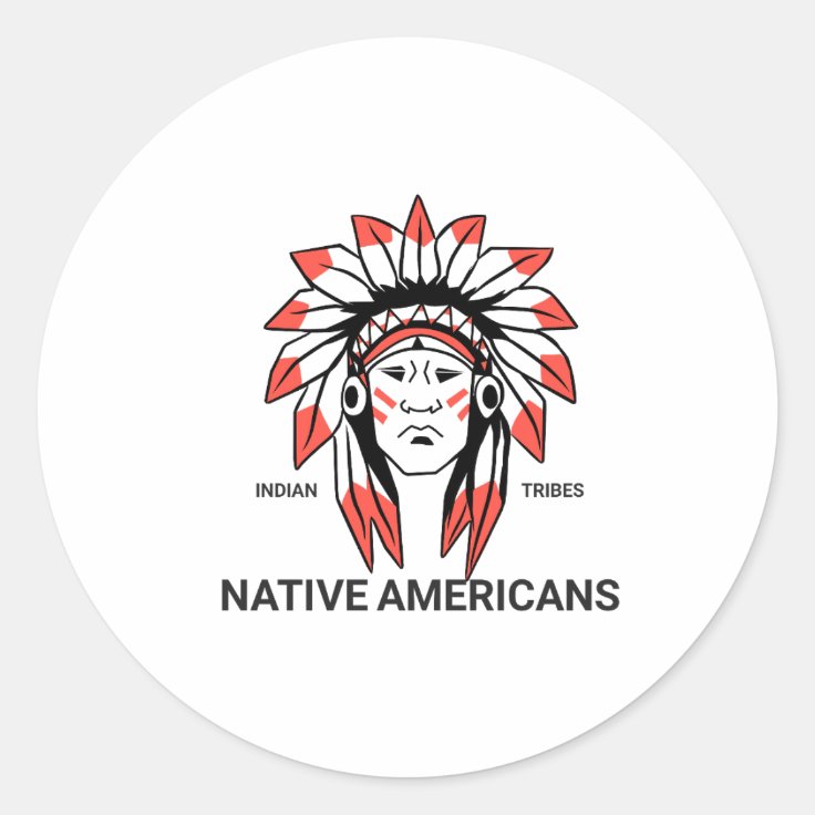 Native American Stikers Classic Round Sticker | Zazzle