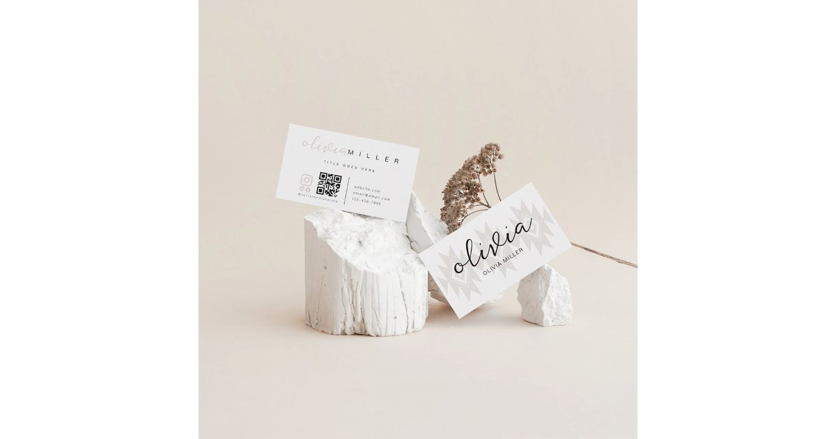 Native American Symbol Indigenous QR Code Business Card | Zazzle