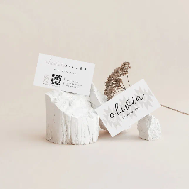 Native American Symbol Indigenous QR Code Business Card | Zazzle