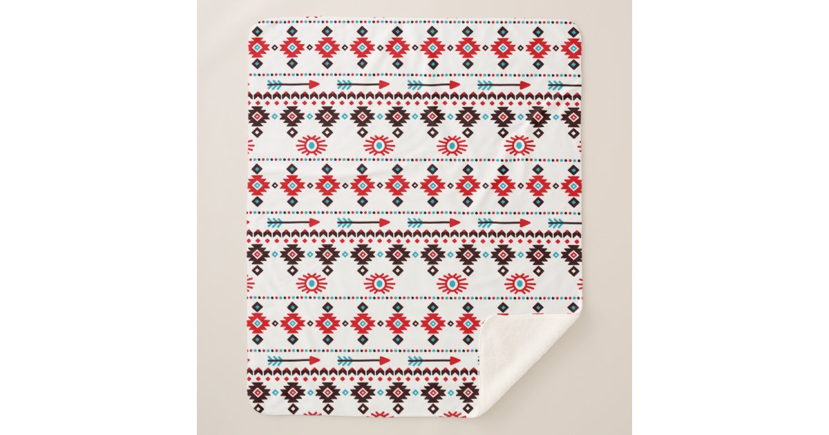 Native American Symbols Sherpa Blanket | Zazzle